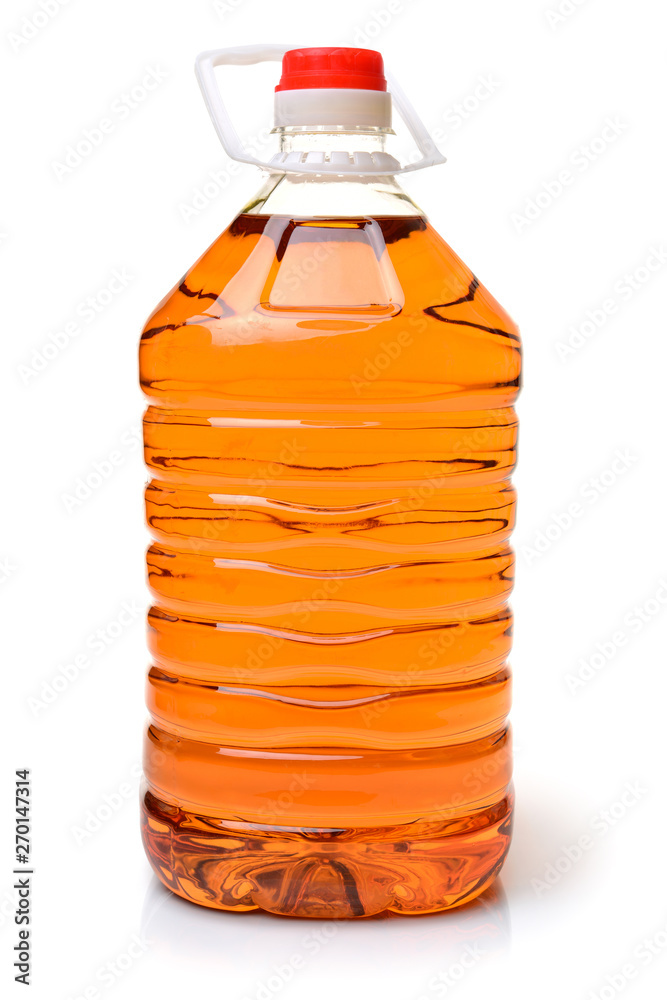 Soya bean oil on white background Stock Photo | Adobe Stock