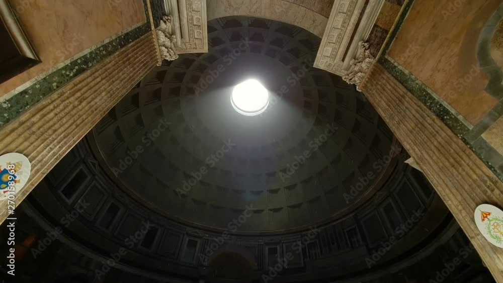Rome Italy Pantheon popular tourist destination in Rome. The Dome Of ...