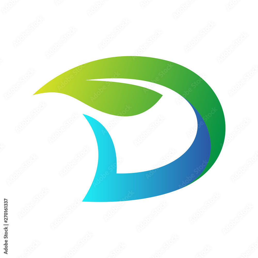 monogram/letter d with leaf logo design inspiration Stock Vector ...