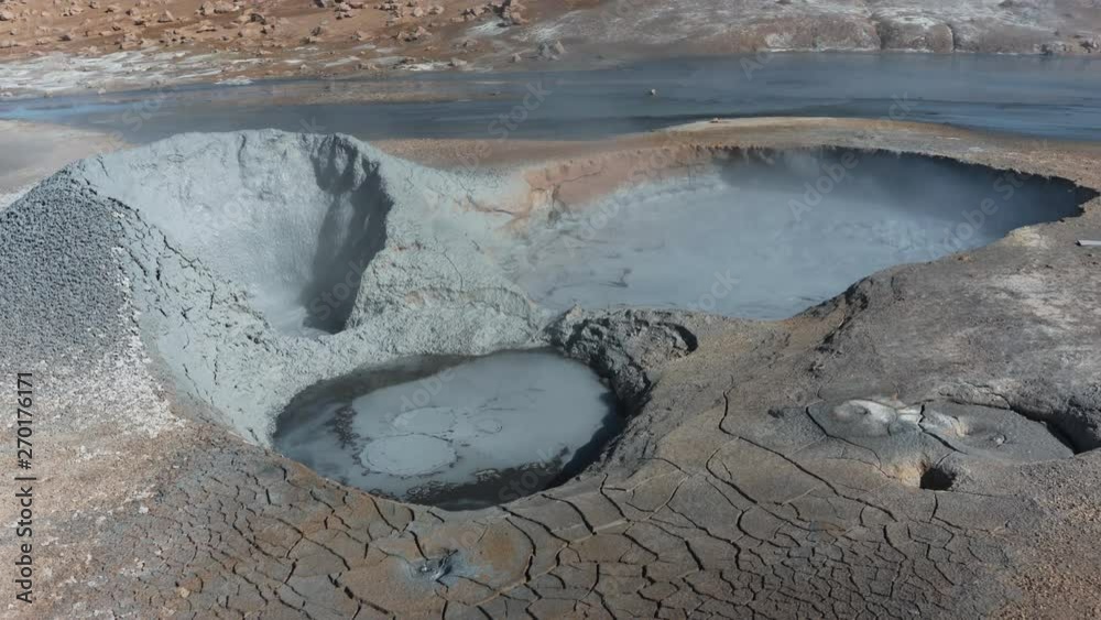 Footage of serval super hot mud pools boiling and smelling really bad ...