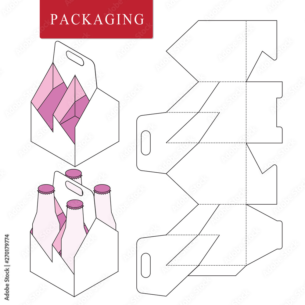 Packaging for can bottle.Vector Illustration of Box.Package Template ...