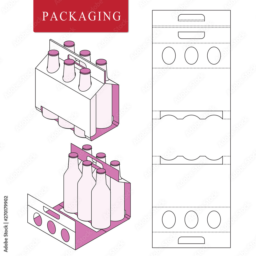 Packaging for can bottle.Vector Illustration of Box.Package Template ...