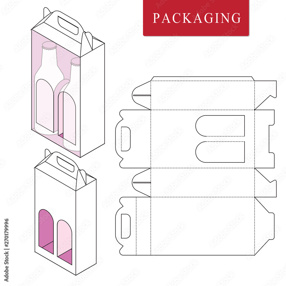 Packaging for can bottle.Vector Illustration of Box.Package Template ...