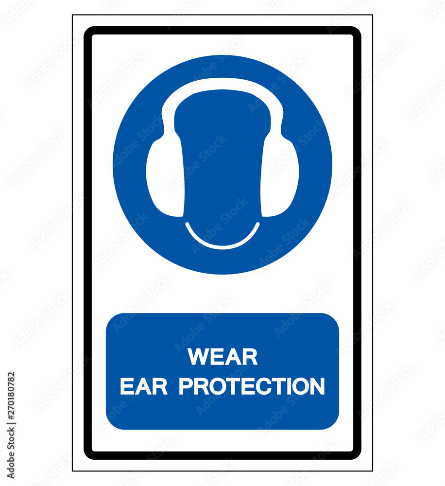 Wear Ear Protection Symbol Sign, Vector Illustration, Isolated On White ...