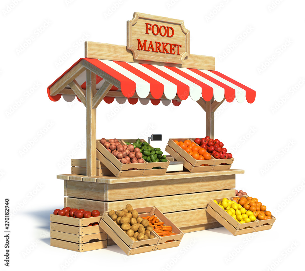 Fruit Market Stall Clipart