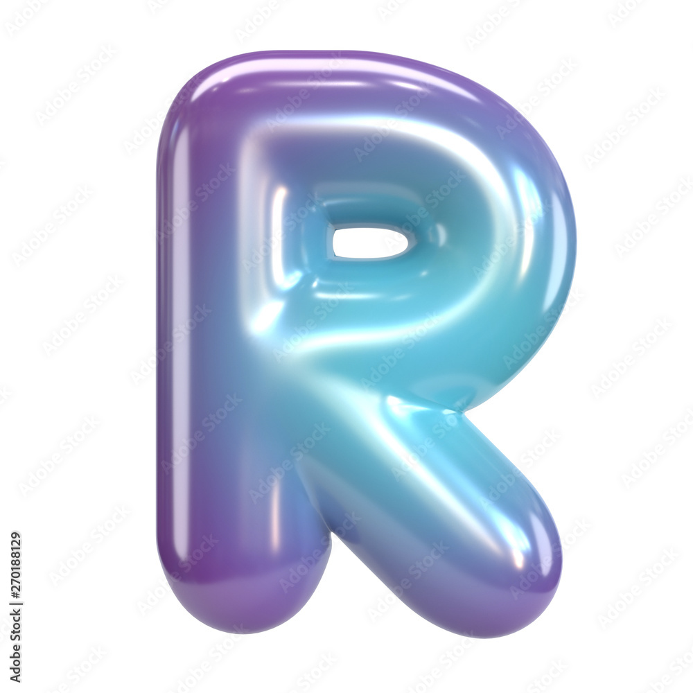 Round purple and blue font, balloon like letters and numbers, 3d ...