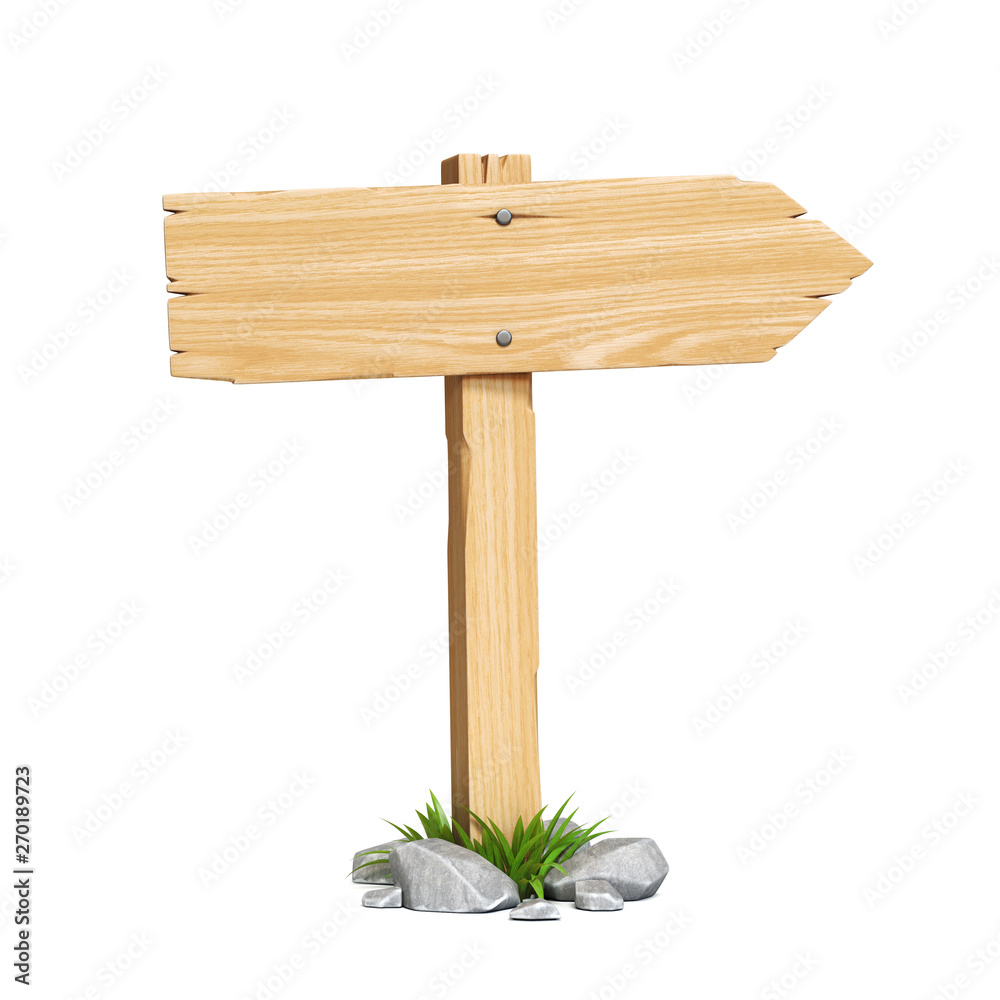 Signpost, signboard, guidepost, wooden road sign 3d rendering Stock ...