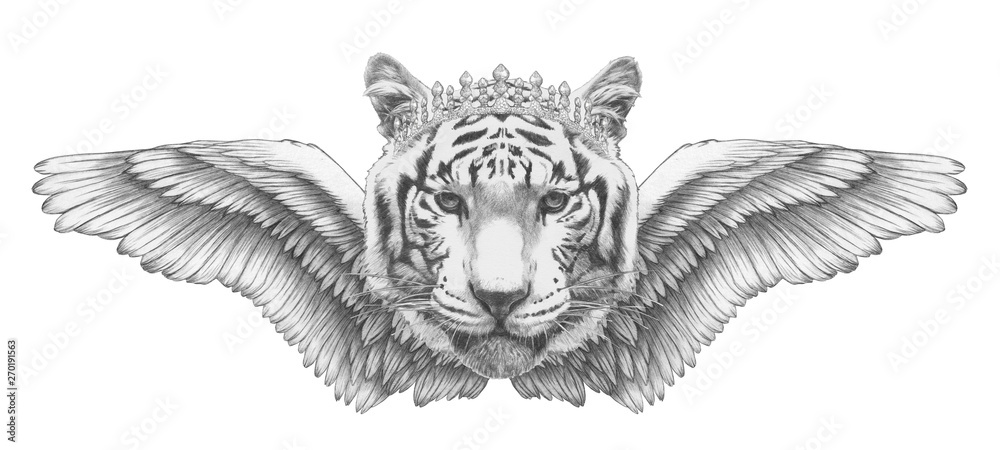 Tiger With Wings Drawings