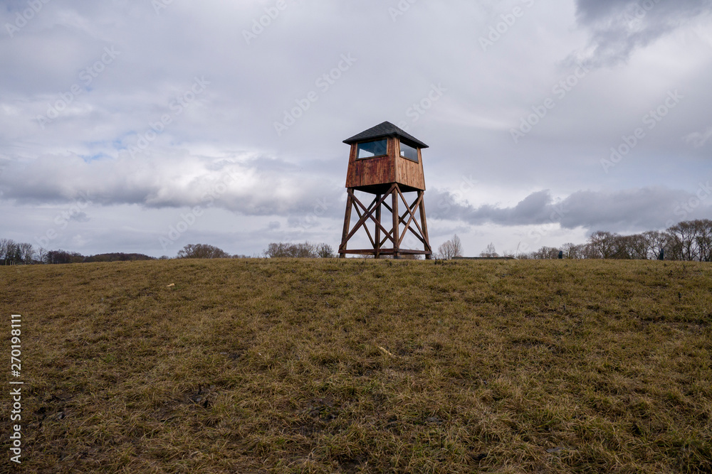 military watchtower in a concentration camp Stock Photo | Adobe Stock