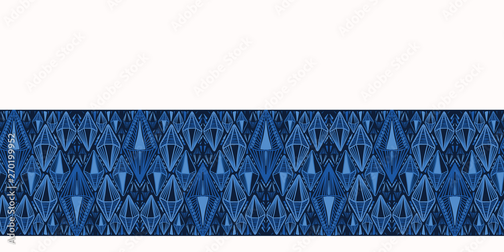 Navy Chevron Border