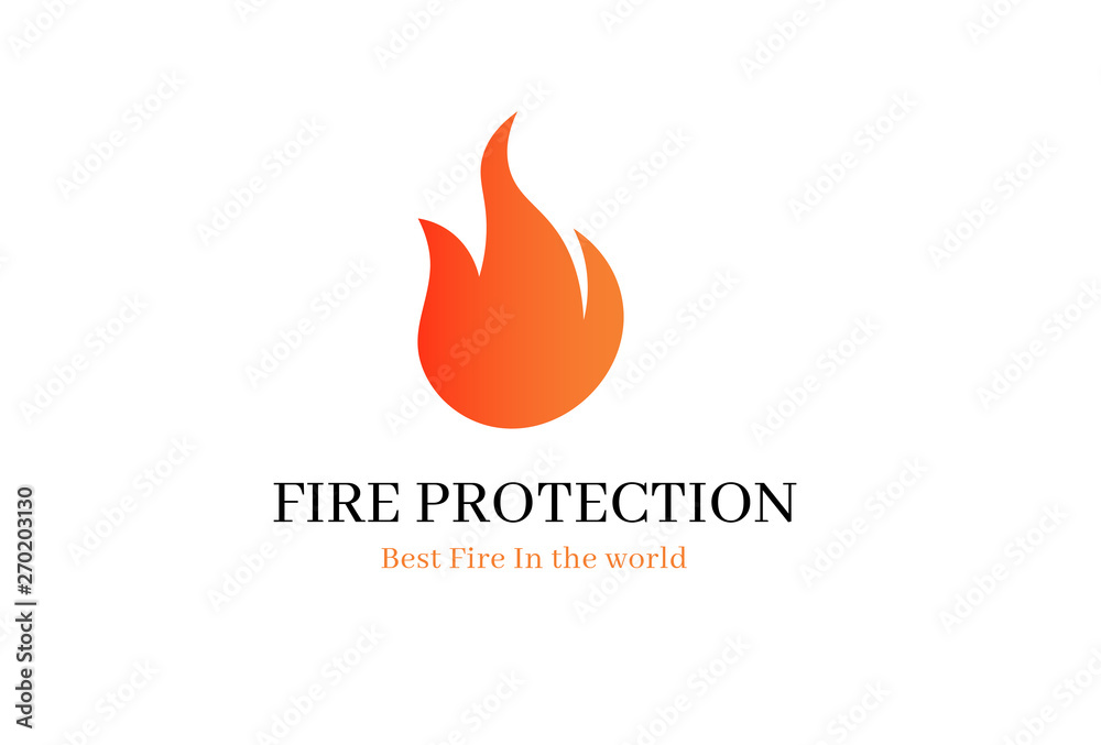 Fire Flame Logo - Red fire flat icons and pictograms isolated on white ...