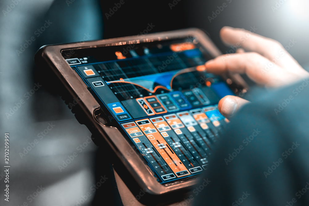 Touch tablet with remote control Stock Photo | Adobe Stock