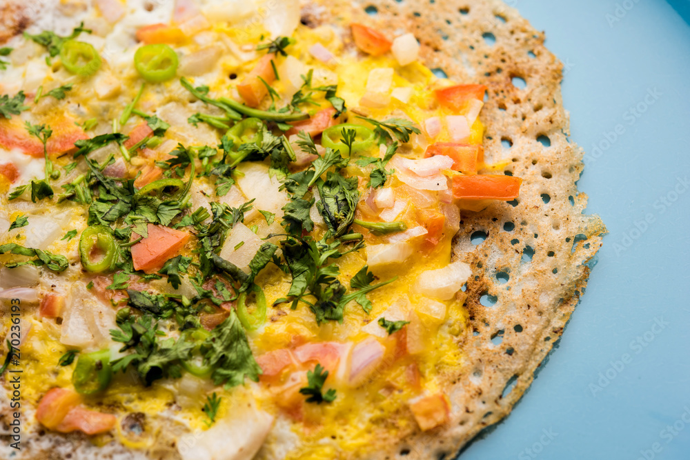 Egg Dosa is a popular south indian non-vegetarian breakfast or meal ...
