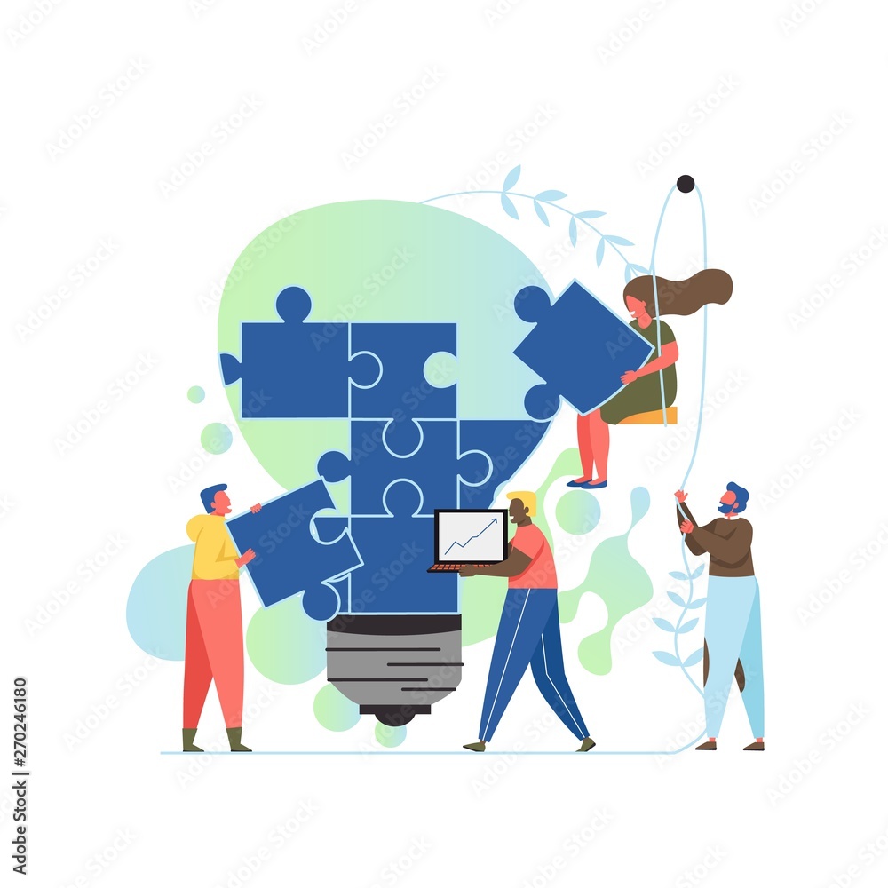 Idea creation, vector flat style design illustration Stock Vector ...