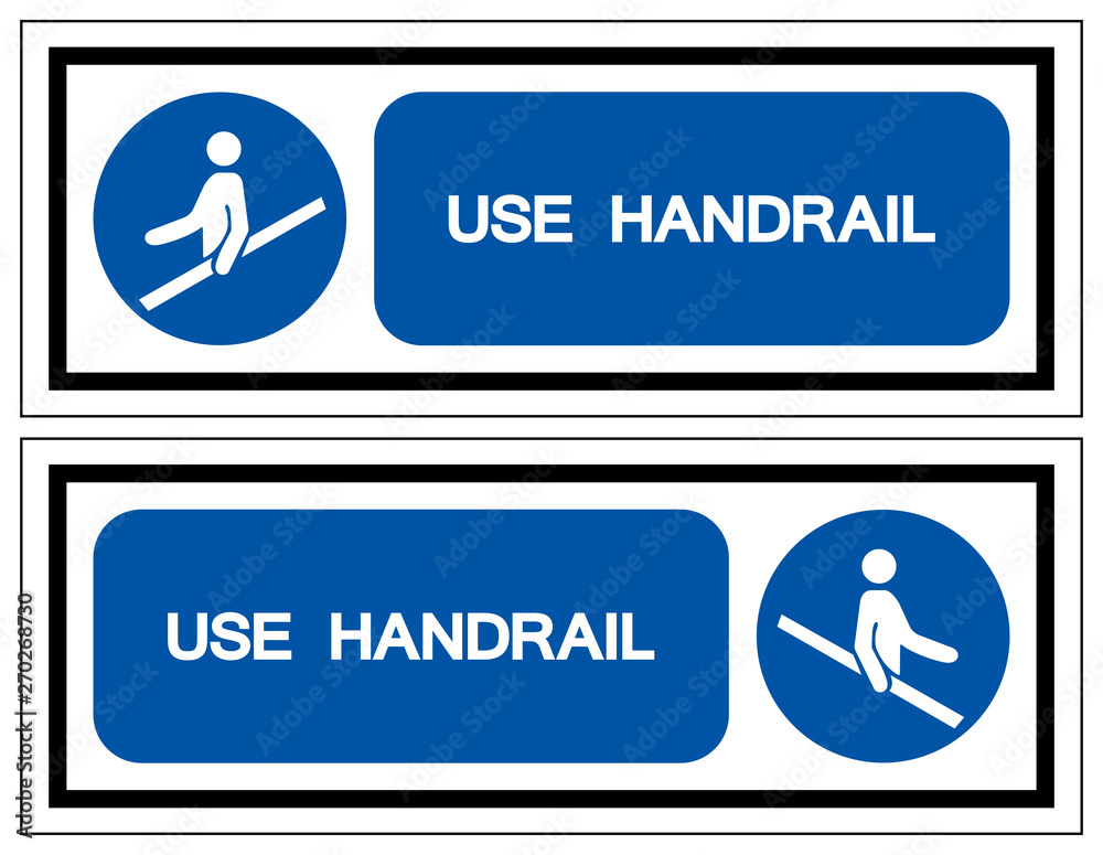 Use Handrail Symbol Sign,Vector Illustration, Isolated On White ...