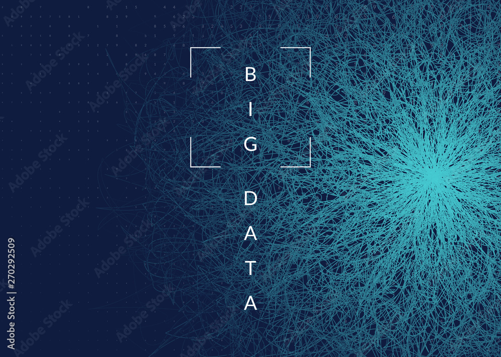 Deep learning concept. Digital technology abstract background ...