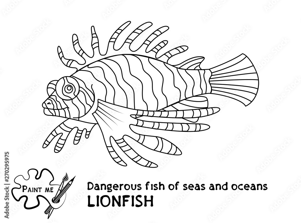Lionfish Coloring Page