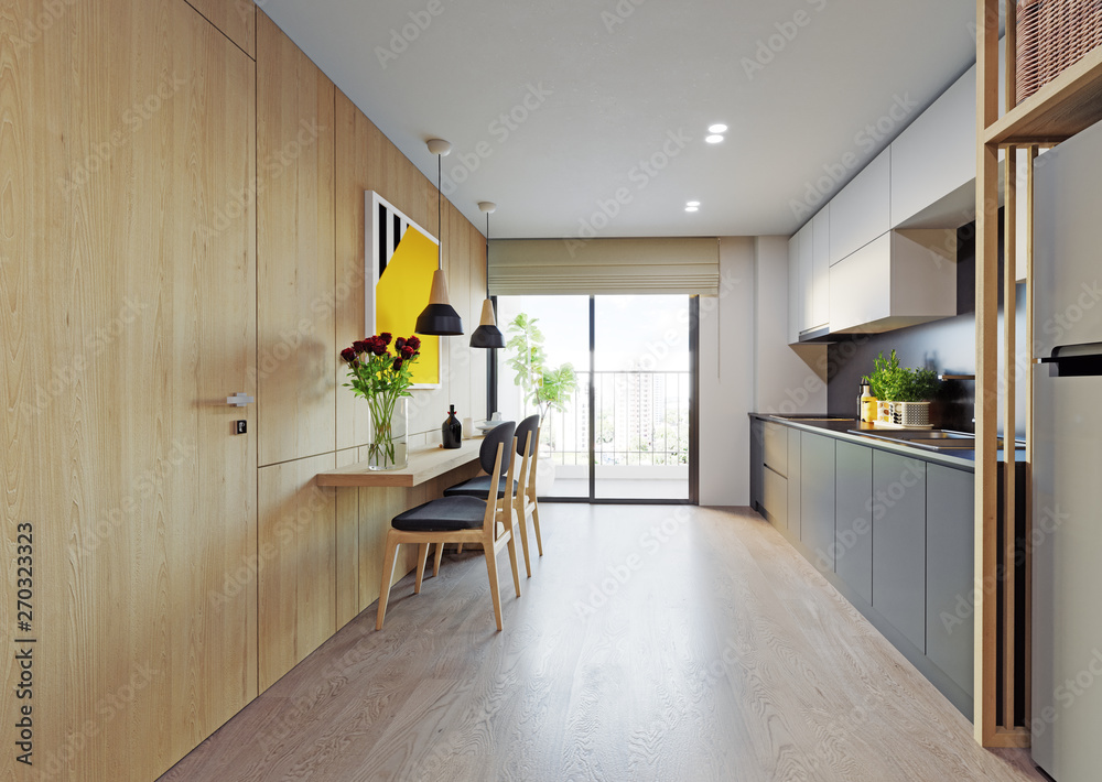 modern kitchen interior. Stock Photo | Adobe Stock