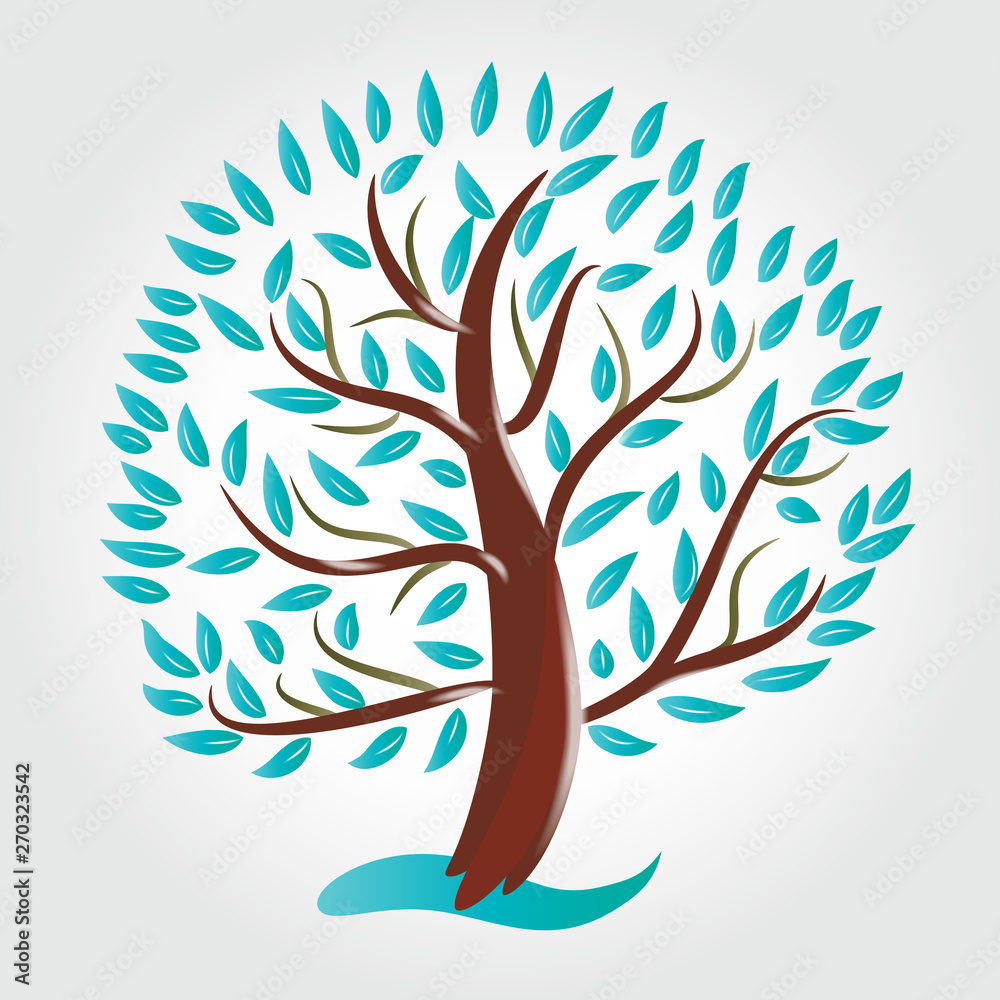 Logo stylized tree symbol icon vector Stock Vector | Adobe Stock