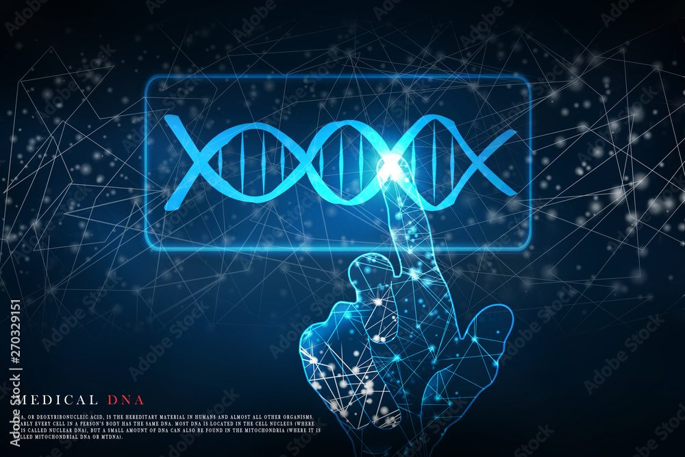 2d render of dna structure, abstract background Stock Illustration ...