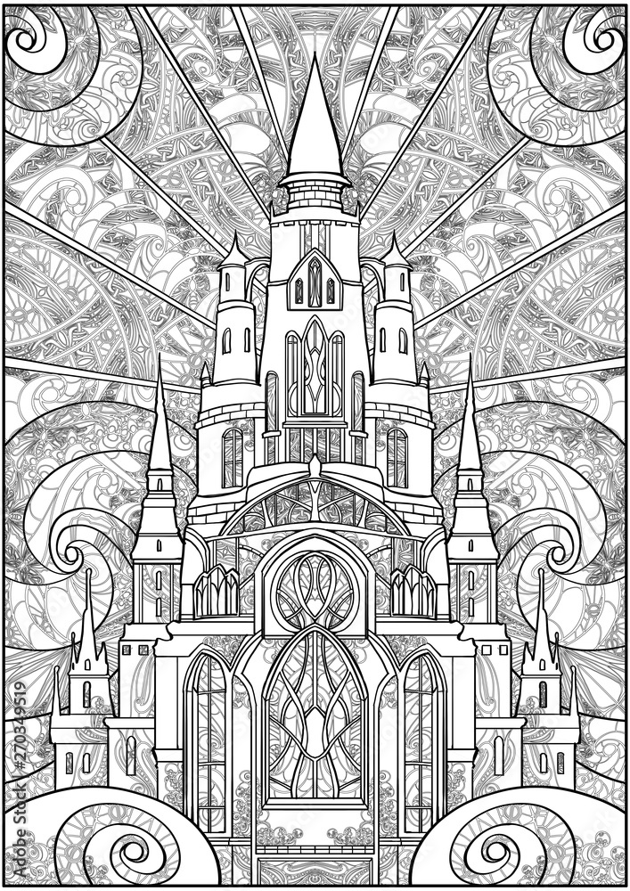 Castle Coloring Pages For Adults