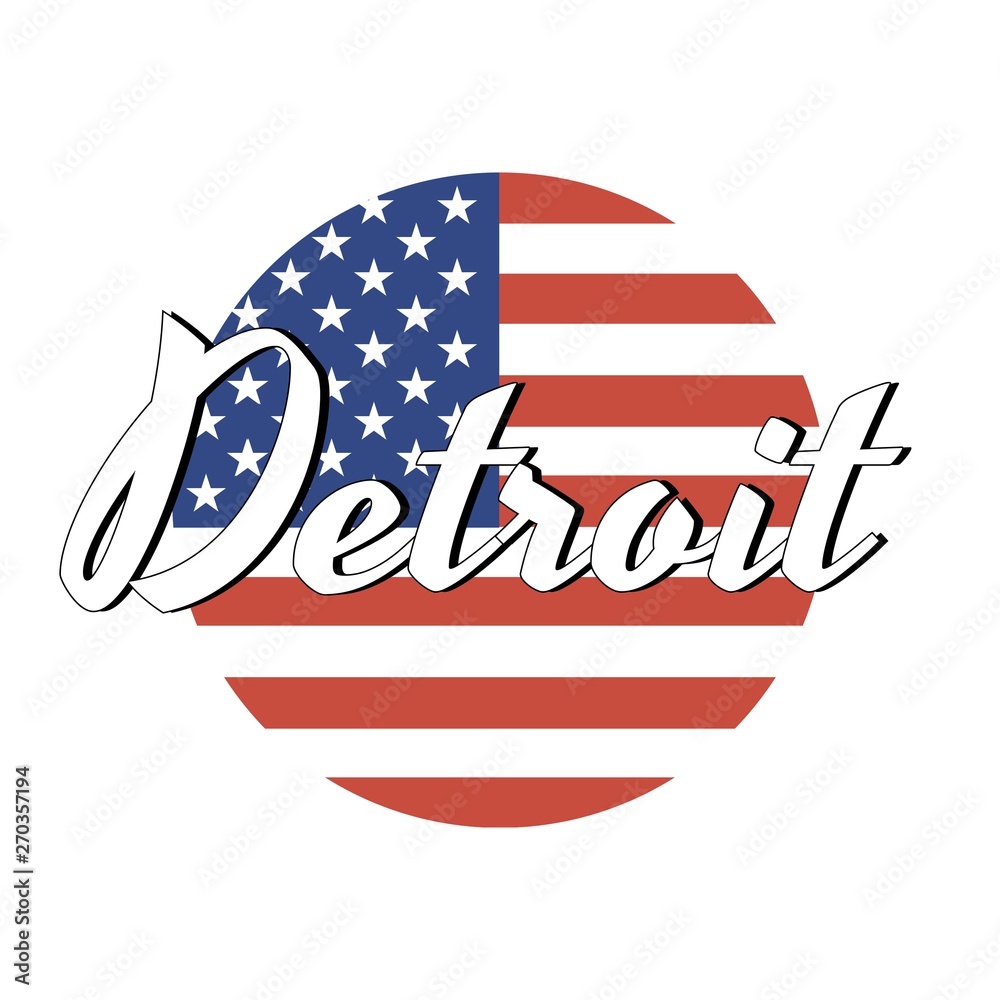 Circle button Icon of national flag of The United States of America ...