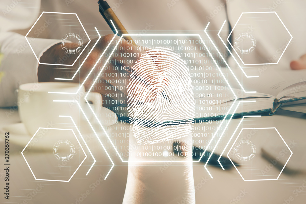 Concept of the future of security and password control through advanced ...