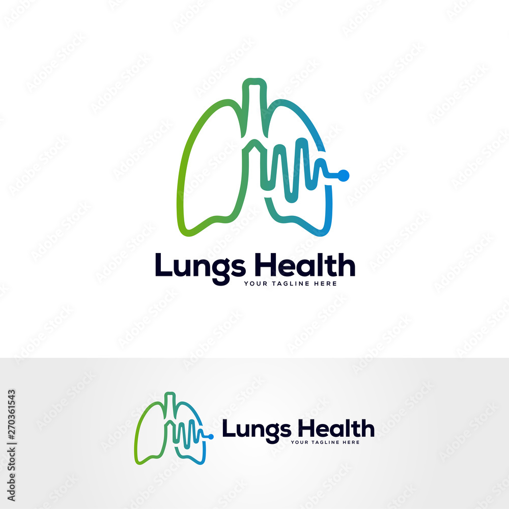 healthy lungs logo designs template, respiratory system logo designs ...