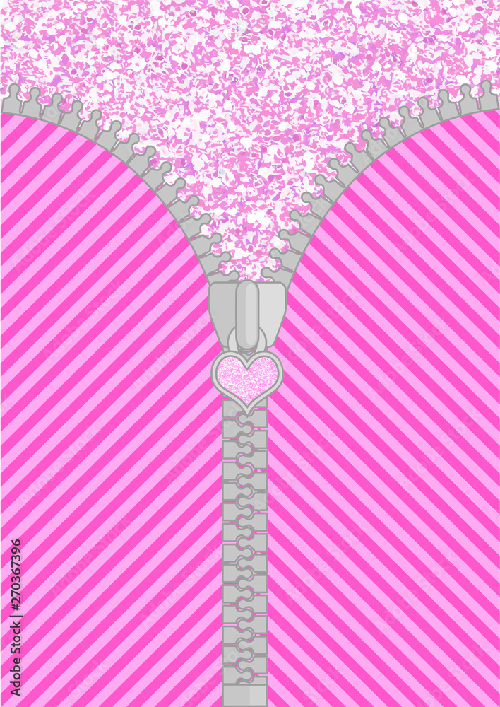 Cute pink lol doll background with zipper and glatter texture. Birthday ...