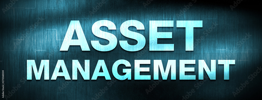 Asset Management abstract blue banner background Stock Illustration ...