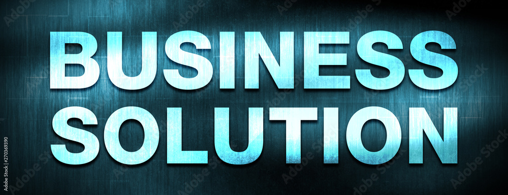 Business Solution abstract blue banner background Stock Illustration ...