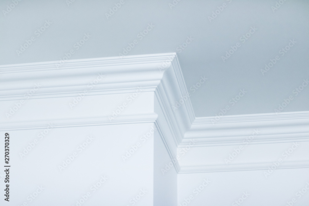 Molding on ceiling detail, interior design and architectural abstract ...