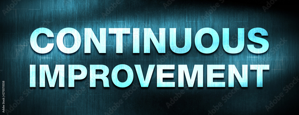 Continuous Improvement abstract blue banner background Stock ...