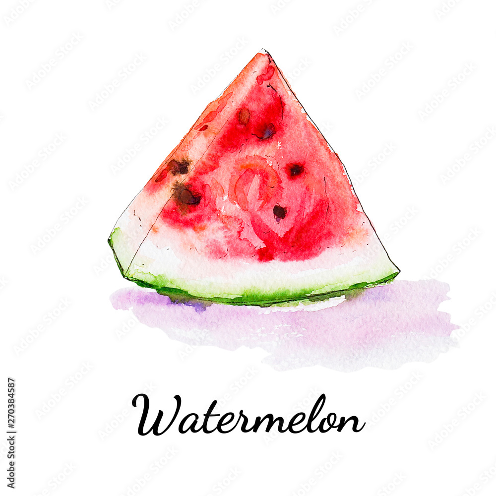 Watermelon Slice Drawing