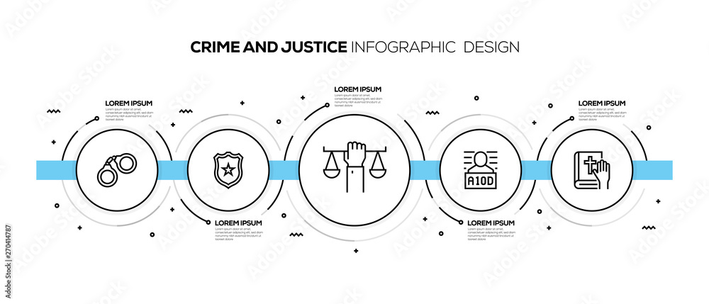 CRIME AND JUSTICE INFOGRAPHIC DESIGN Stock Illustration | Adobe Stock