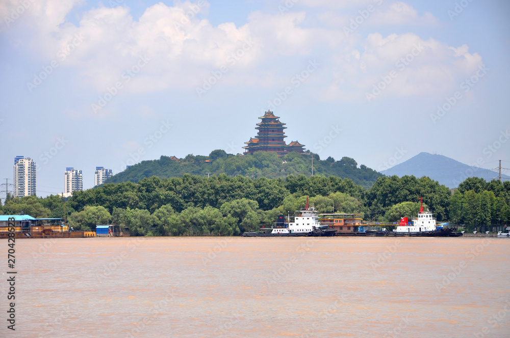Yuejiang Tower near Yangtze River, Nanjing, Jiangsu Province, China ...