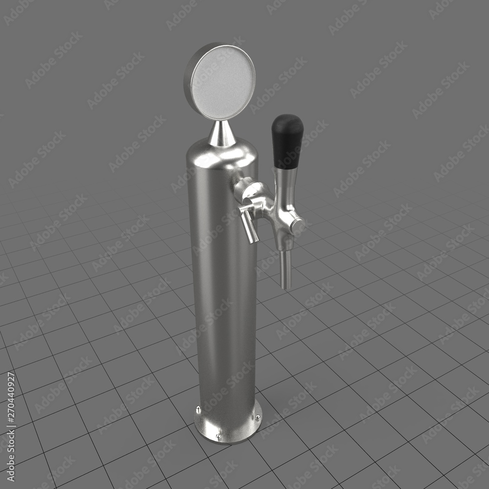 Single beer tap Stock 3D asset | Adobe Stock