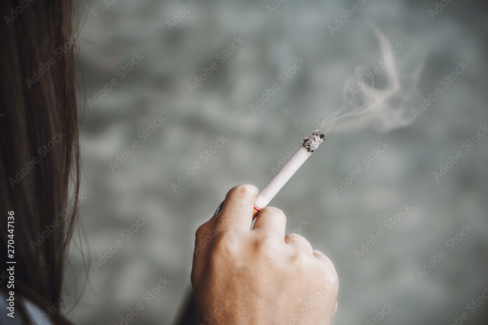 Unhealthy People Smoking