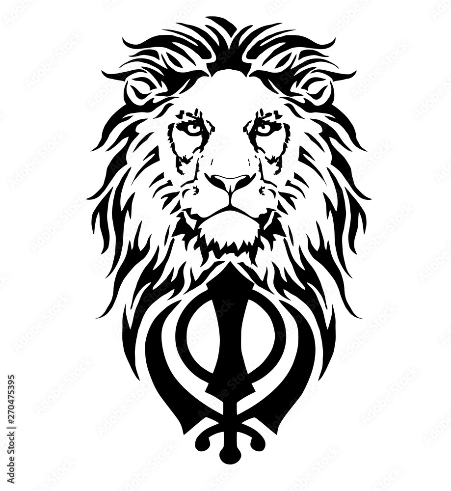 ภาพประกอบสต็อก Khanda is the most significant symbol of Sikhism ...