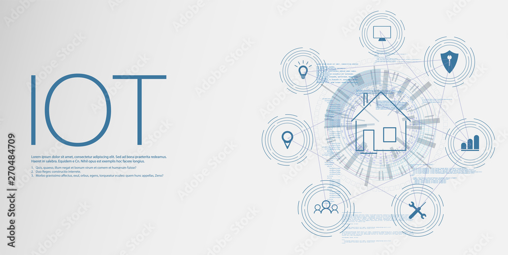 Internet of things (IOT), devices and connectivity concepts on a ...