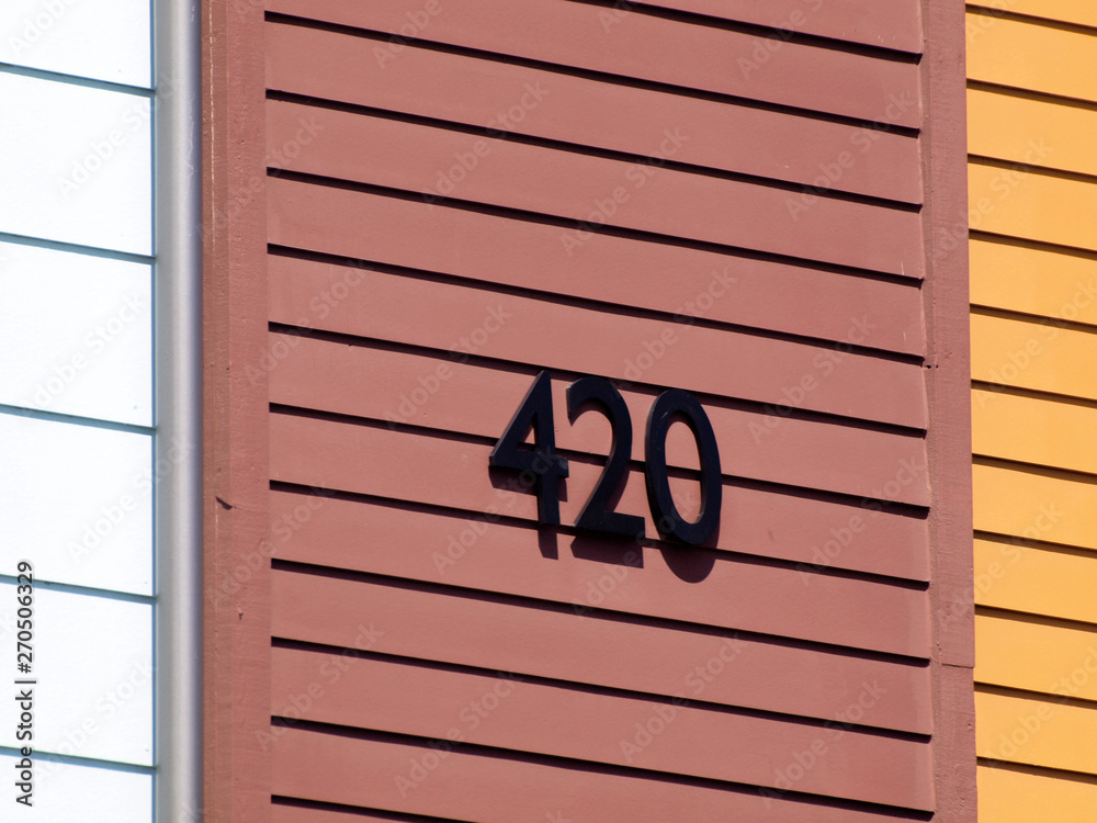 420 Numbers on side of Building Stock Photo | Adobe Stock