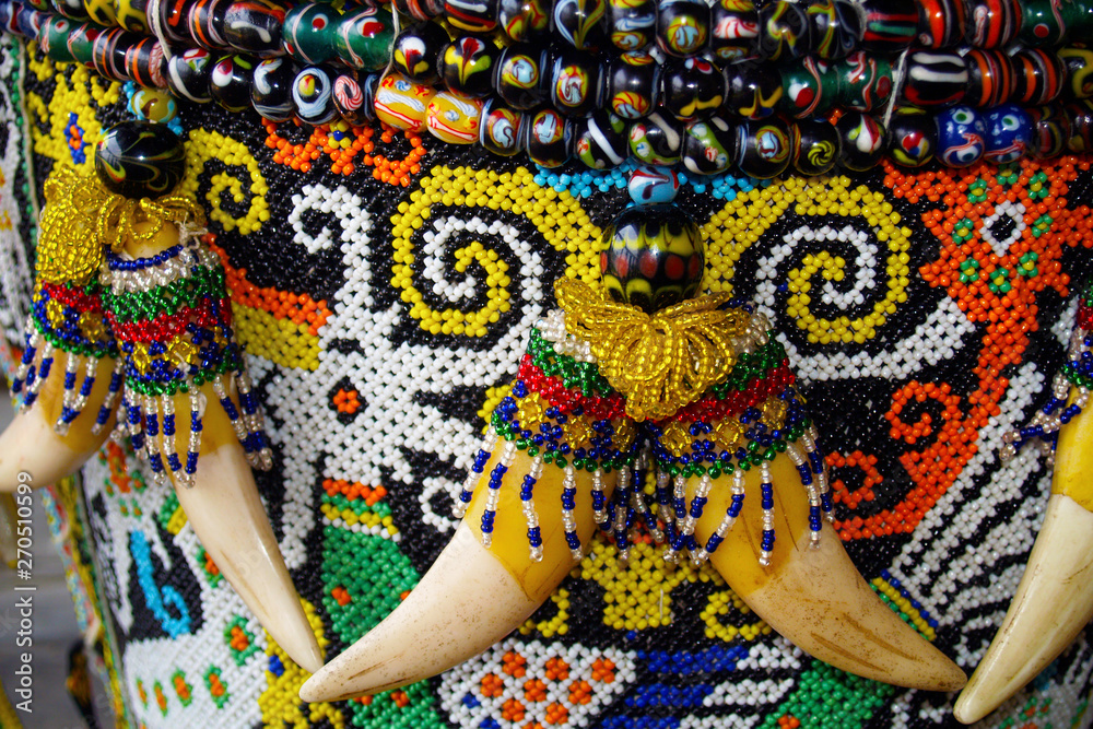 Photo & Art Print Detail of tribal costume from ethnic minorities, with ...