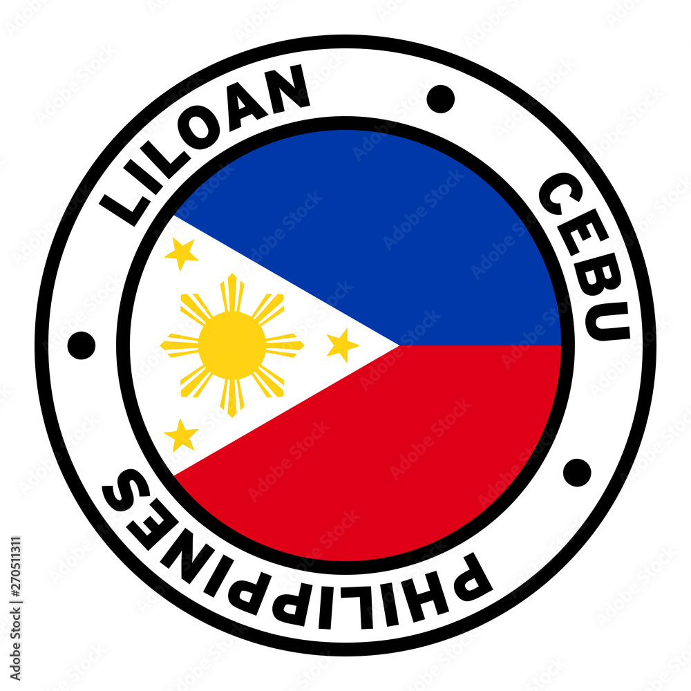 Round Liloan Cebu Philippines Flag Clipart Stock Vector | Adobe Stock