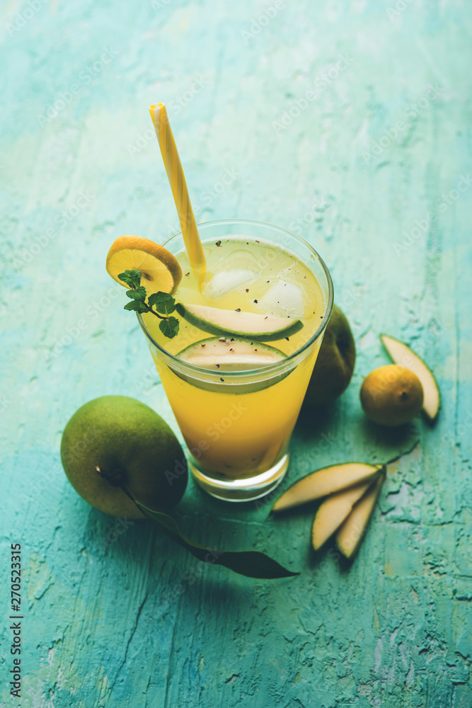 Aam Panna/panha or Salty and sweet Green Mango Juice Stock Photo ...