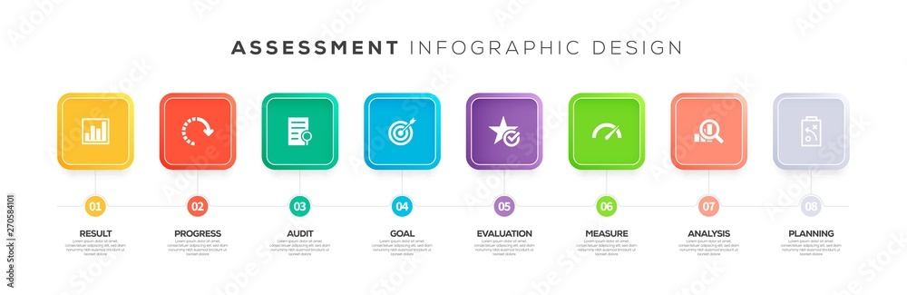 ASSESSMENT INFOGRAPHIC CONCEPT Stock Illustration | Adobe Stock