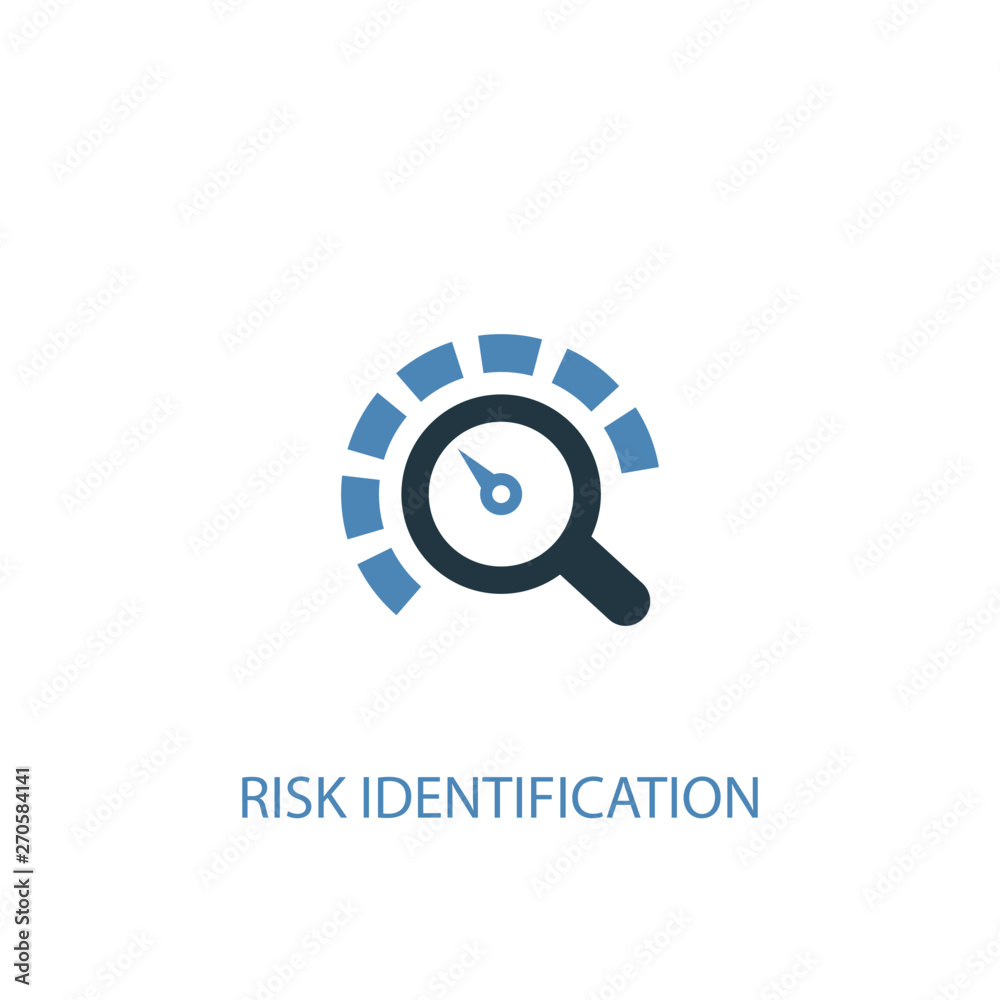 Risk Identification concept 2 colored icon. Simple blue element ...