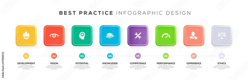 BEST PRACTICE INFOGRAPHIC CONCEPT Stock Illustration | Adobe Stock