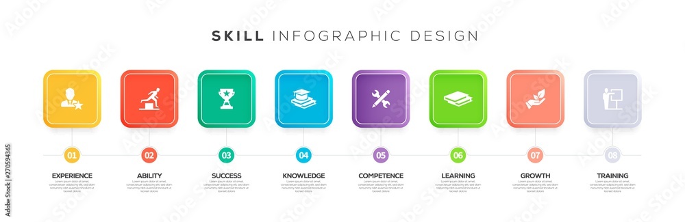 SKILL INFOGRAPHIC CONCEPT Stock Photo | Adobe Stock