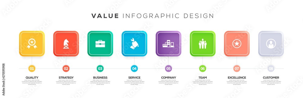 VALUE INFOGRAPHIC CONCEPT Stock Illustration | Adobe Stock