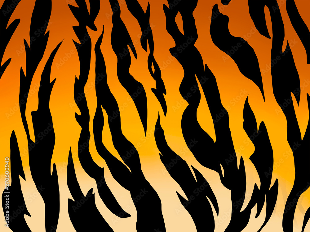 tiger skin texture background. pattern tiger orange gradation stripe ...